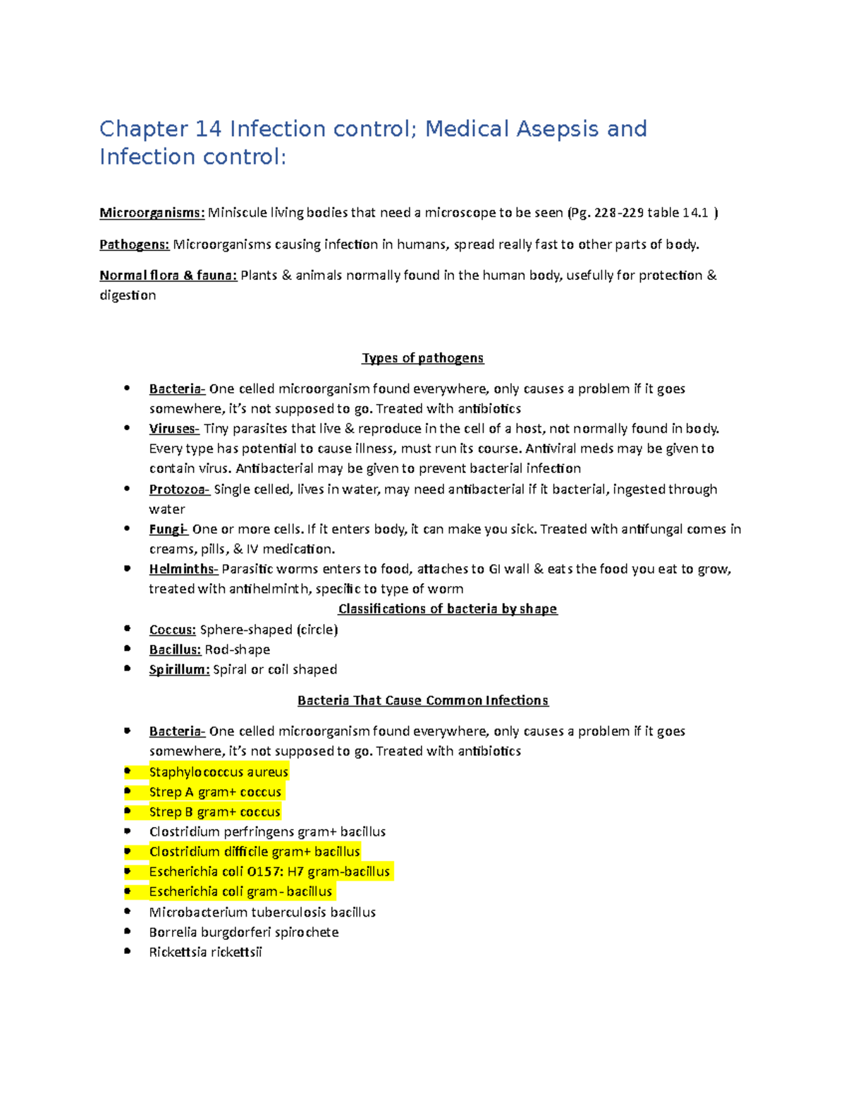 Ch 14 medical asepsis and infection control - Chapter 14 Infection ...