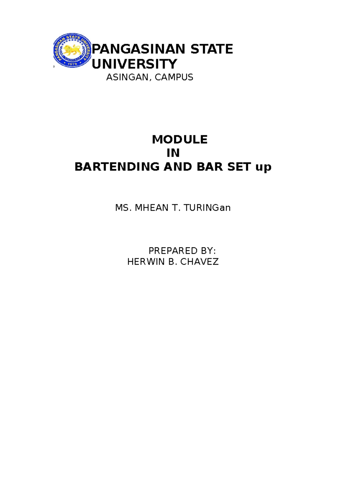 BART 101: Bartending Basics and Bar Setup - Lesson Overview - Studocu