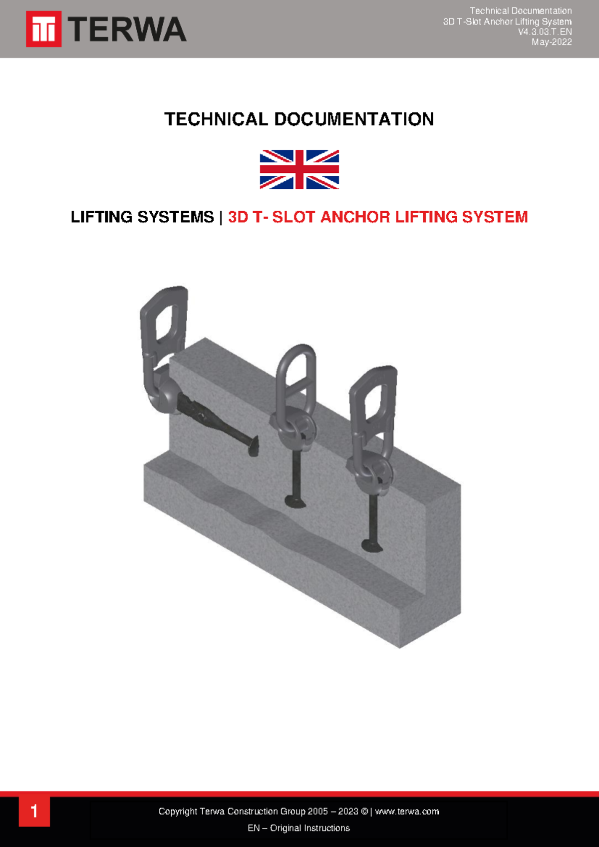 Technical Documentation V4.3.03.T.EN - 3D T-Slot Anchor Lifting System ...
