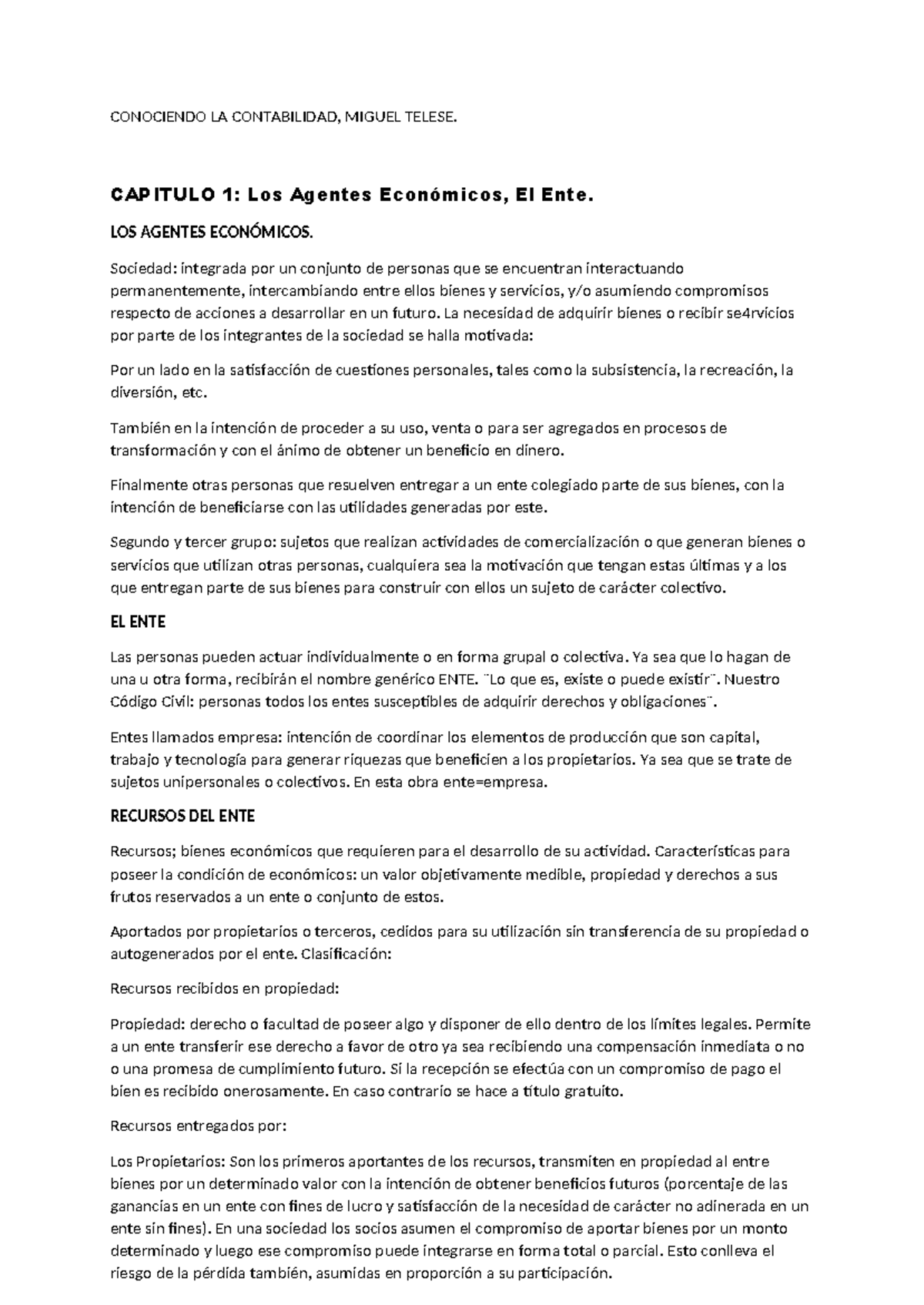 CONOCIENDO LA CONTABILIDAD: CAPÍTULO 1 - Agentes Económicos y Ente ...