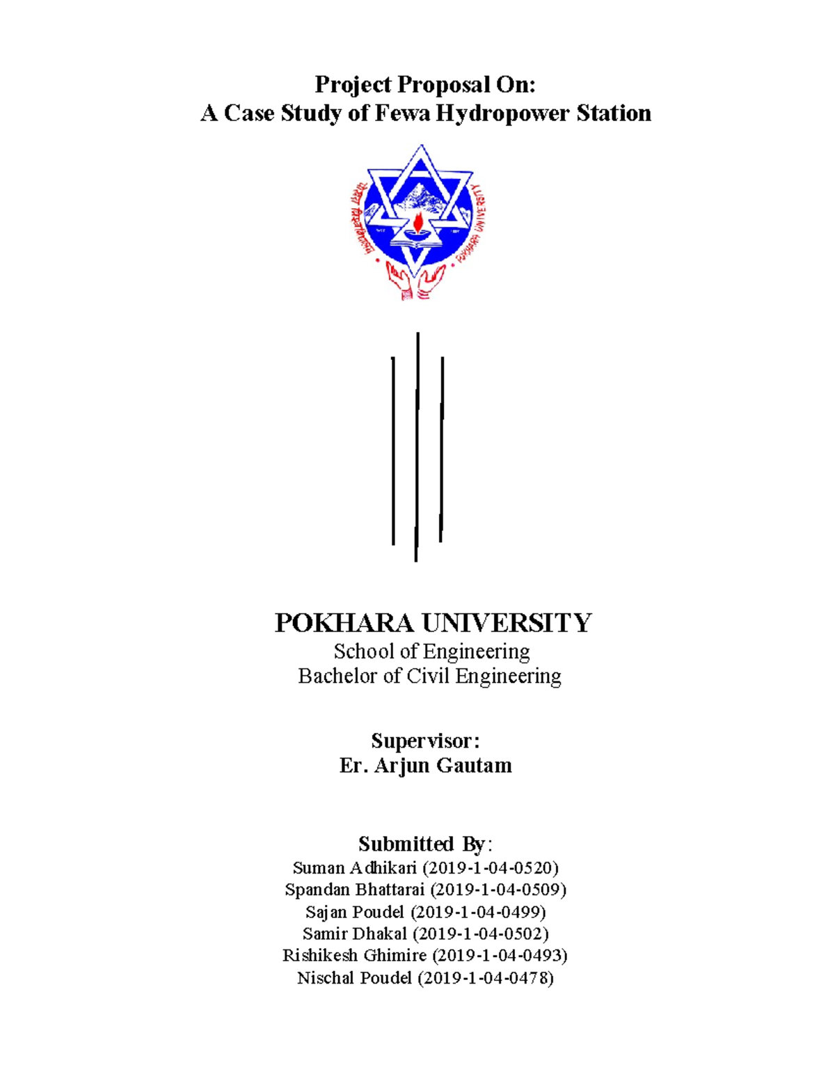 Case Study of Fewa Hydropower Station - Project Proposal (CVL-290 ...