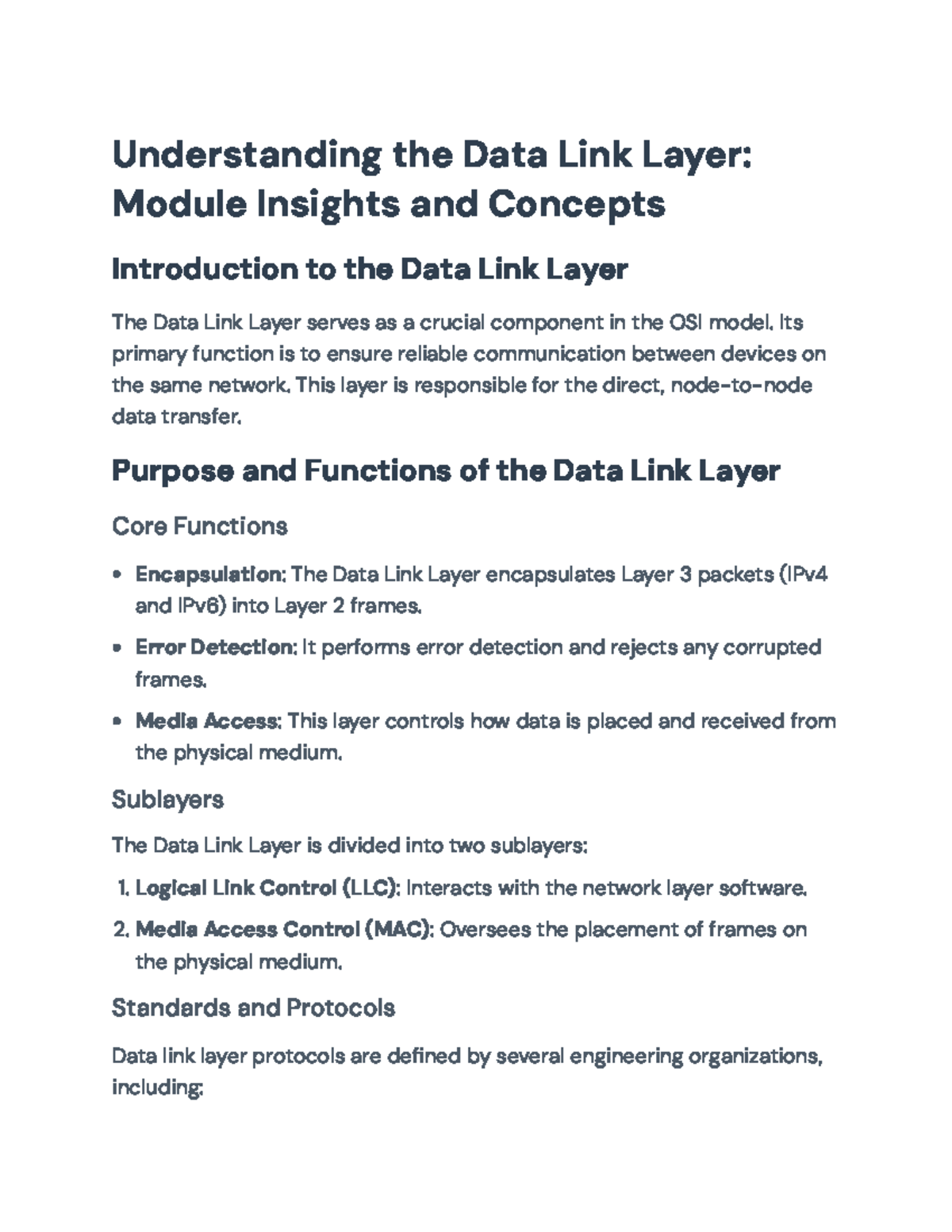 Understanding The Data Link Layer Functions Protocols And Topologies