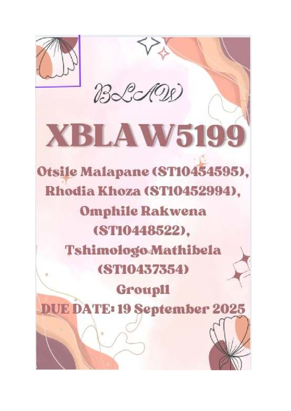 XBLaw Part 5 Group Assignment: Case Law Analysis on Grootboom - Studocu