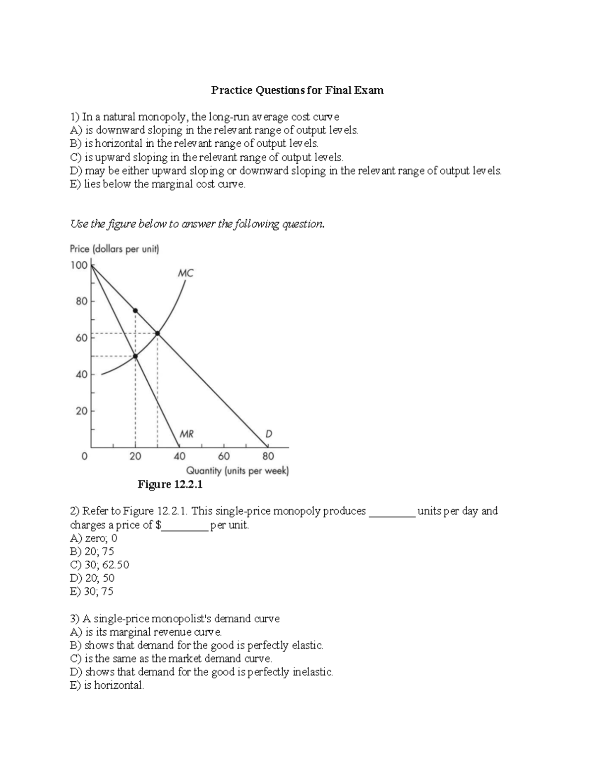 Econ 1021 Final Exam Study Questions and Practice Problems - Studocu