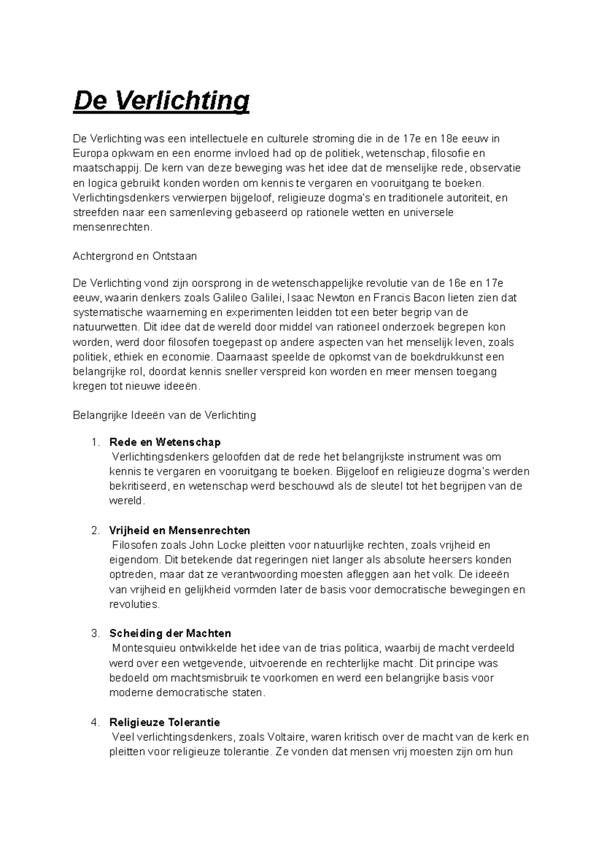 De Verlichting: Samenvatting van Belangrijke Ideeën en Filosofen ...