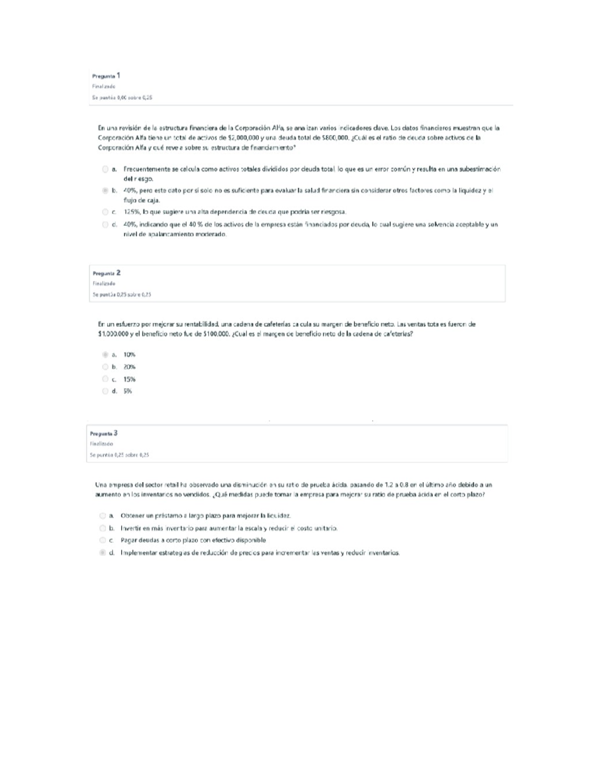 Análisis Financiero: Preguntas y Respuestas del Examen Final (Doc2) - Studocu