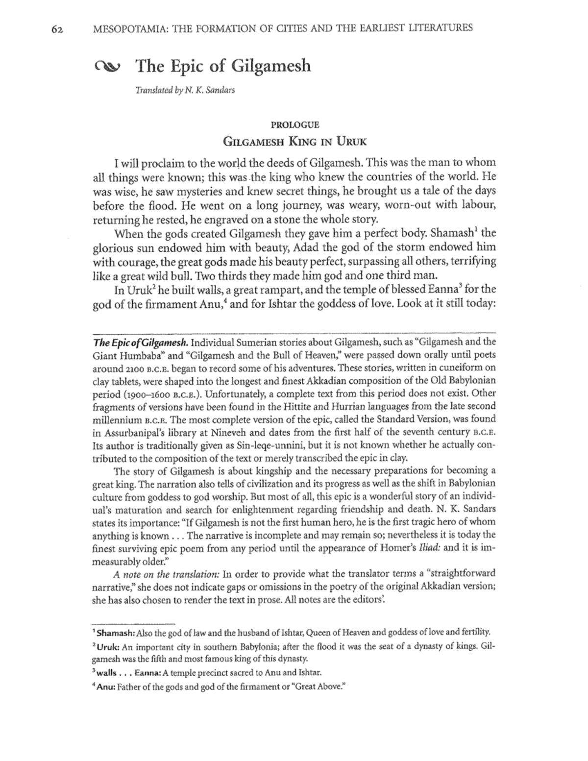 62 MESOPOTAMIA: THE EPIC OF GILGAMESH - A STUDY GUIDE - Studocu