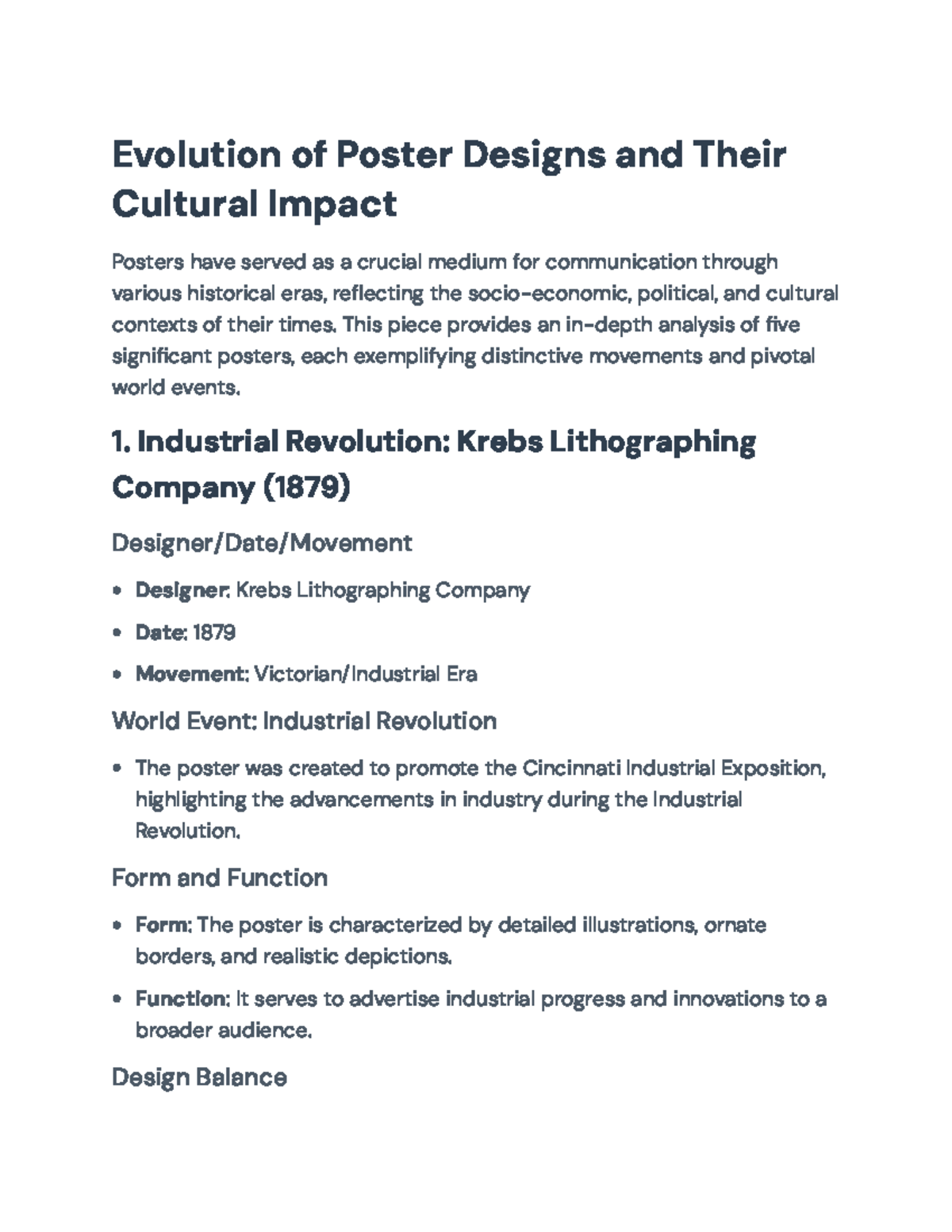 Evolution of Poster Designs and Cultural Impact Analysis (ART101 ...