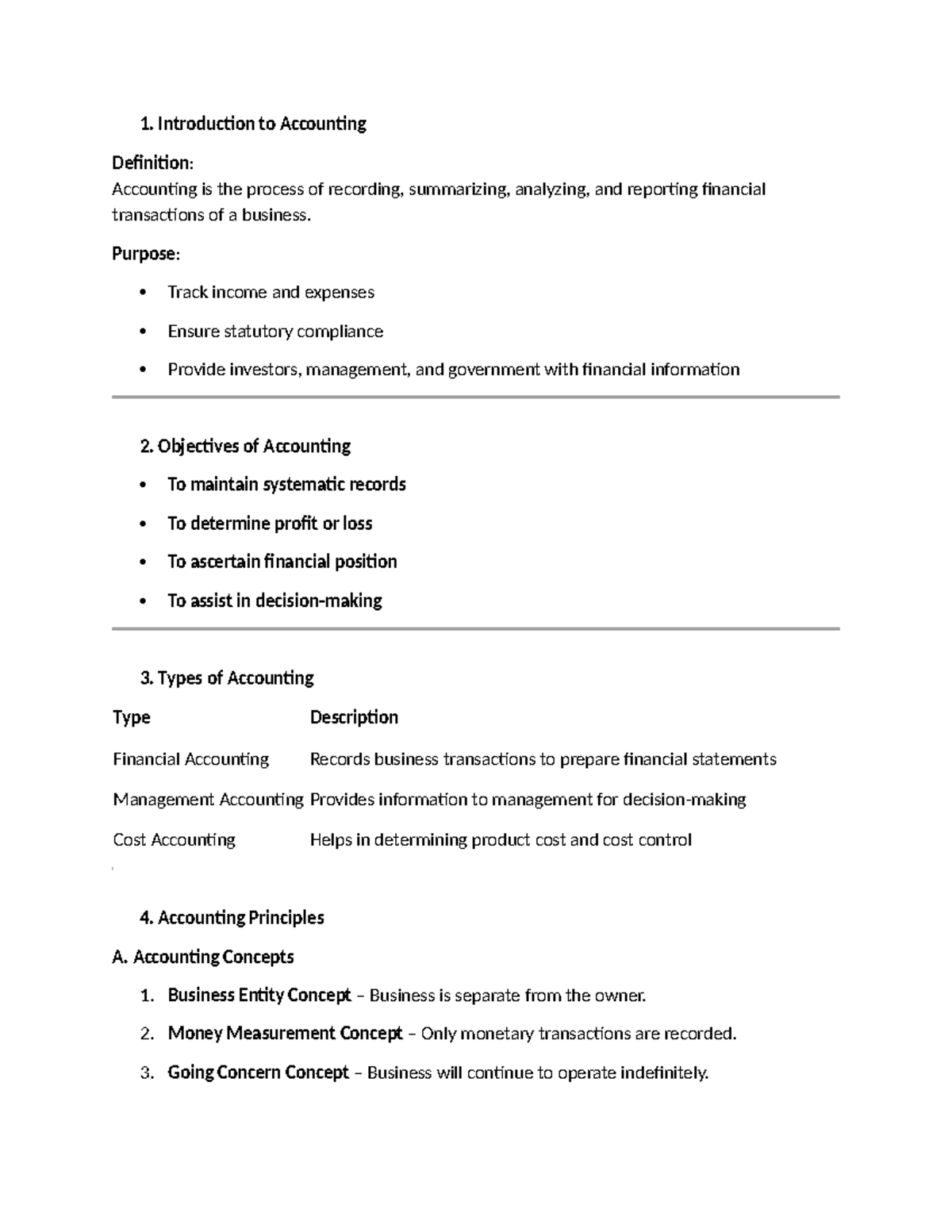 Basic Fundamentals of Accounting - 🔹 1. Introduction to Accounting ...