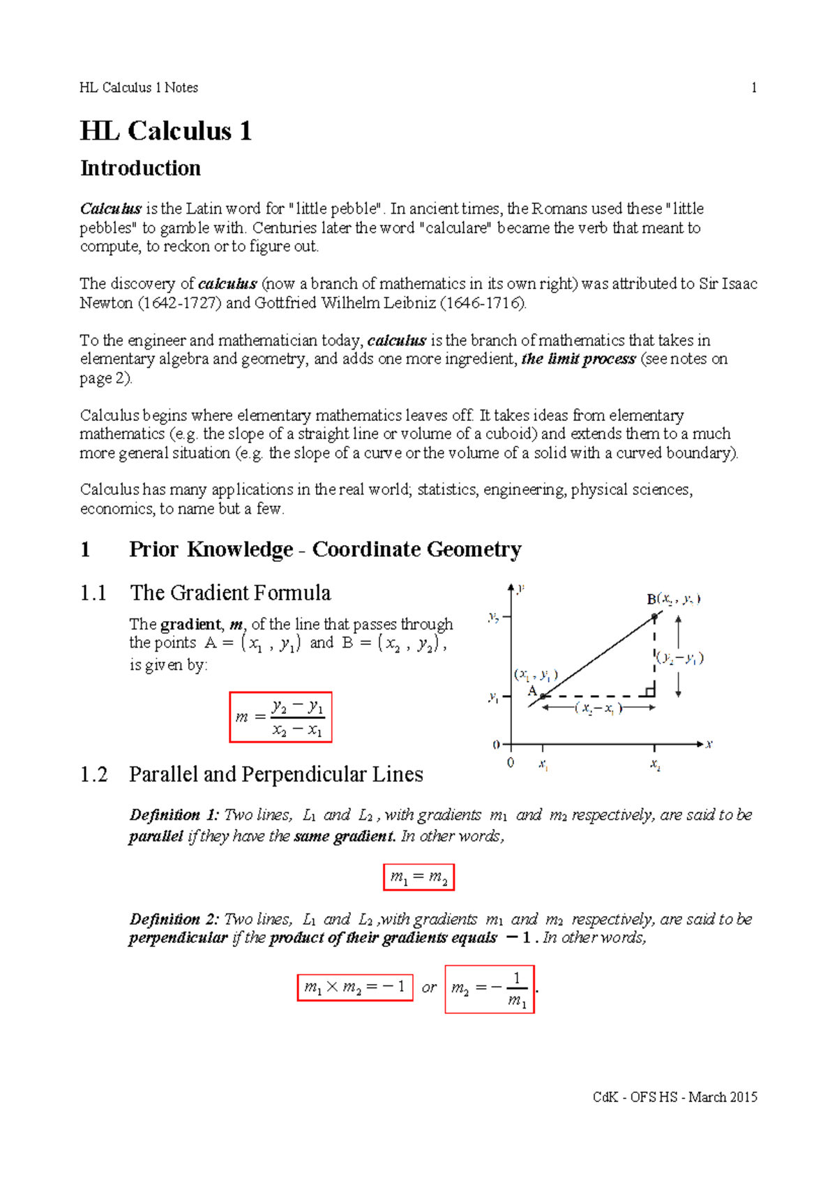 HL Calculus 1 Notes - Comprehensive Understanding of Key Concepts - Studocu