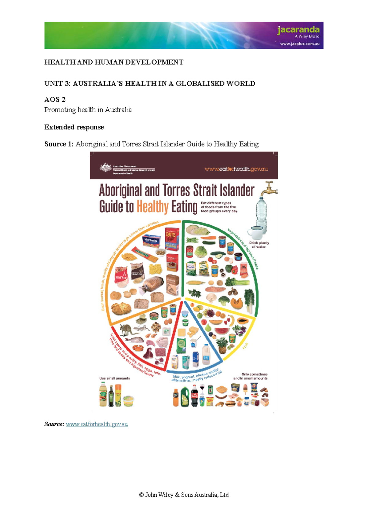 HHD Unit 3: Health in a Globalised World - Extended Response Sample ...