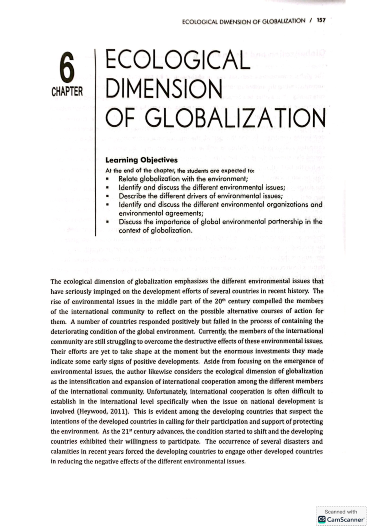 ECO 101: Ecological Chapter - Globalization and Environmental Issues ...