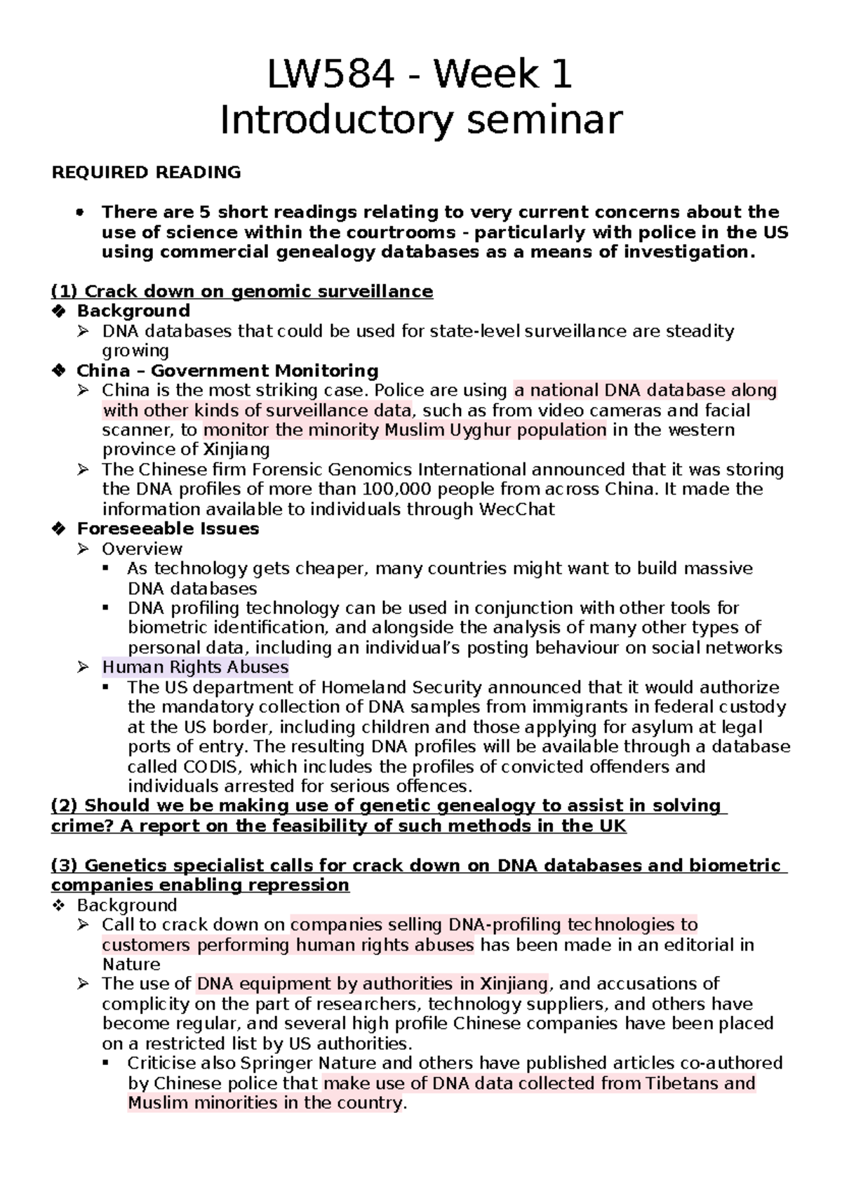 LAWS5840 introductory seminar 1 copy - LW584 - Week 1 Introductory ...