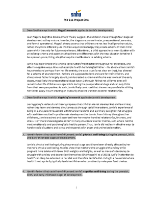 PSY 211 Project One Template module 6 - PSY 211 Project One Template ...