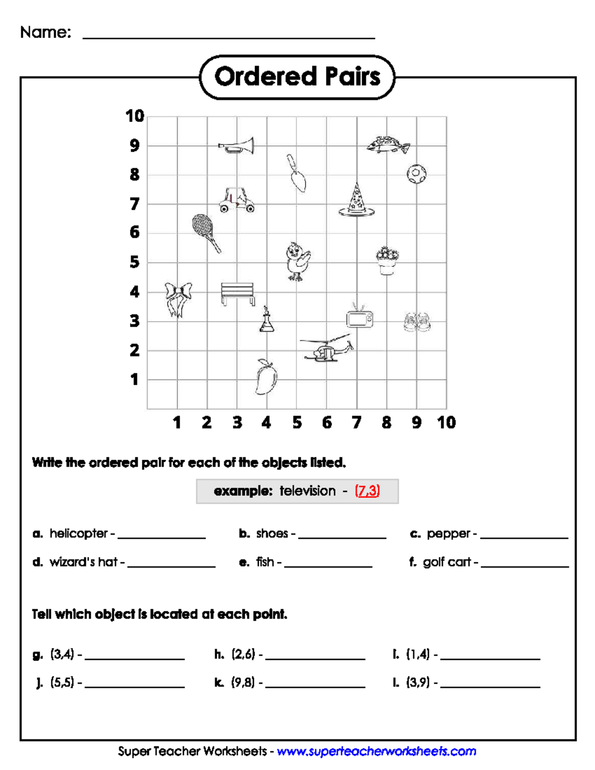 Coordinate-grid-pictures Tzdwf - going back to school - Name: Ordered ...