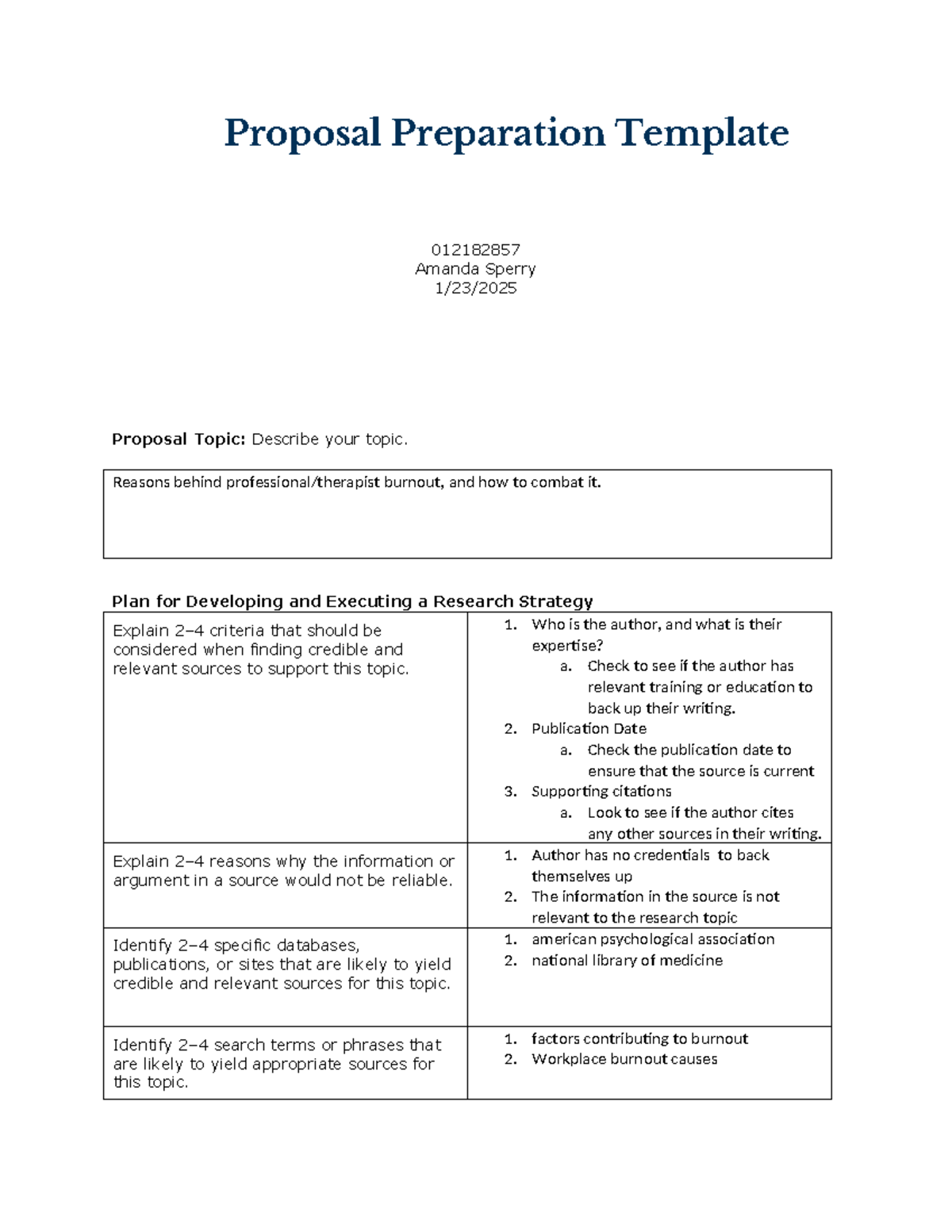 Proposal Preparation Template - Proposal Preparation Template 012182857 ...