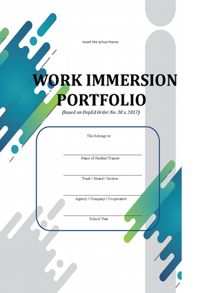 Pdfcoffee - lecture - ACTIVITY 1 | The Worker Work Immersion is on your way. Are you prepared to ...