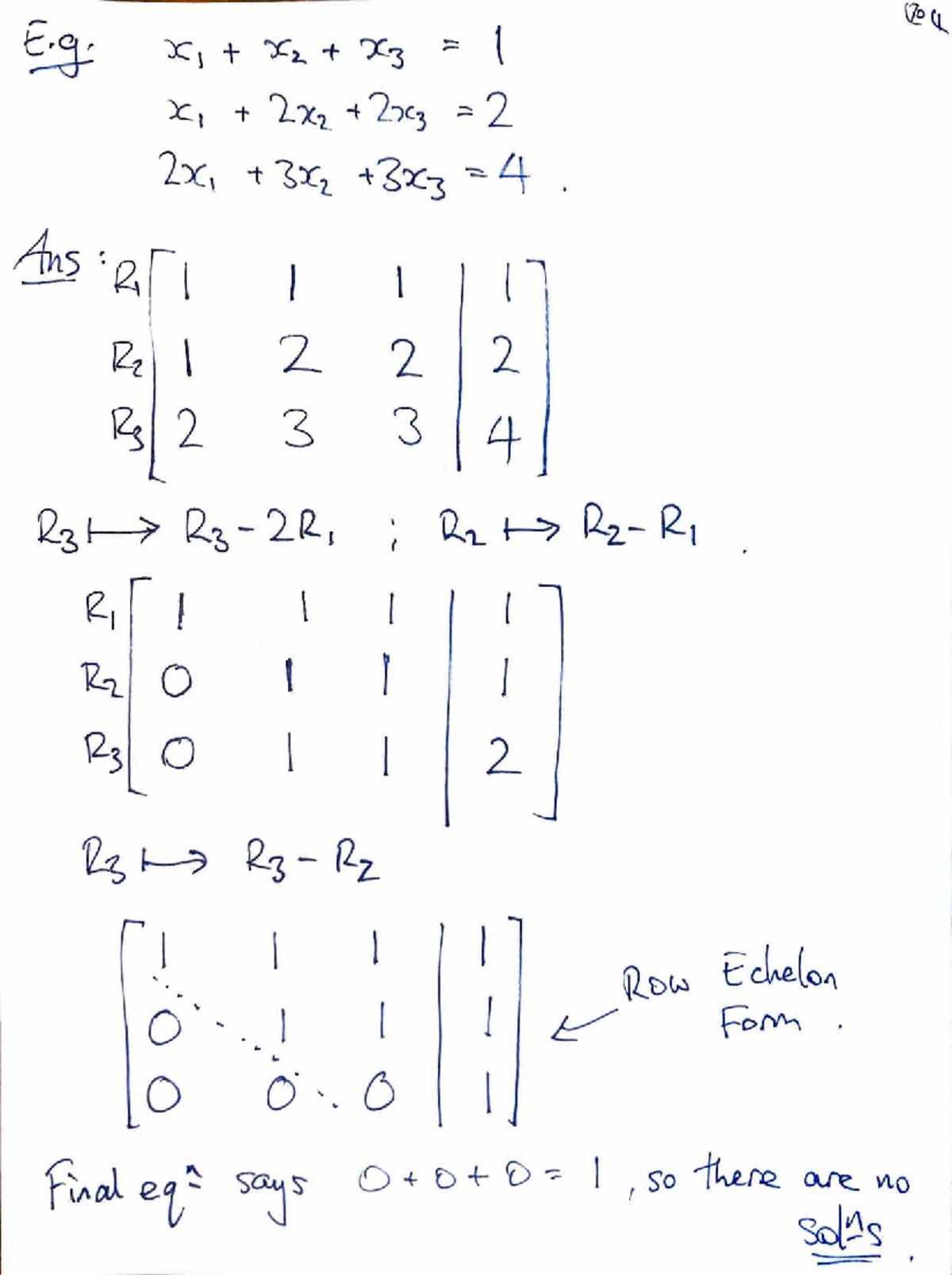 Lecture 7: Linear Systems and Row Echelon Form Analysis - Studocu
