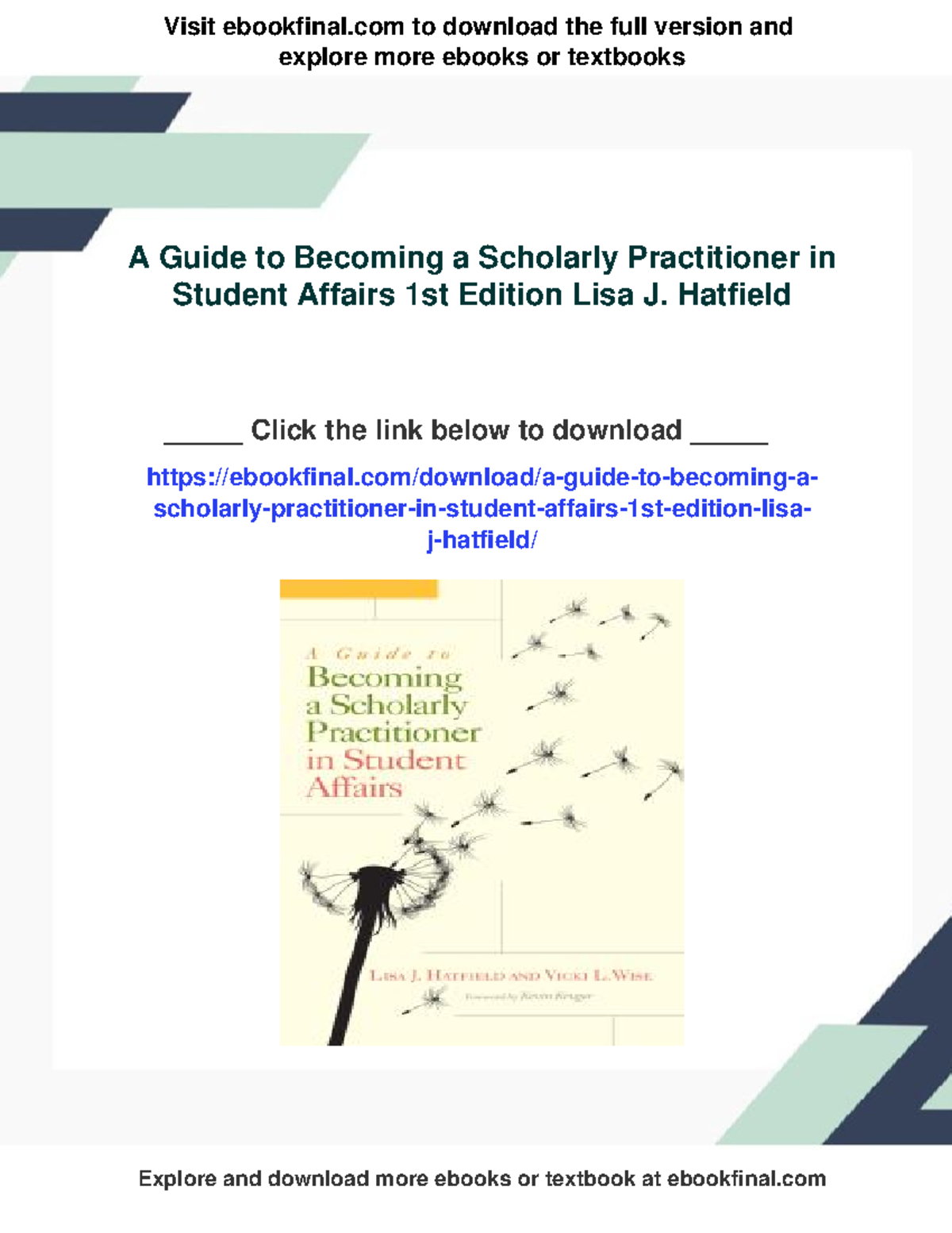 12812 - A Guide to Becoming a Scholarly Practitioner in Student Affairs ...