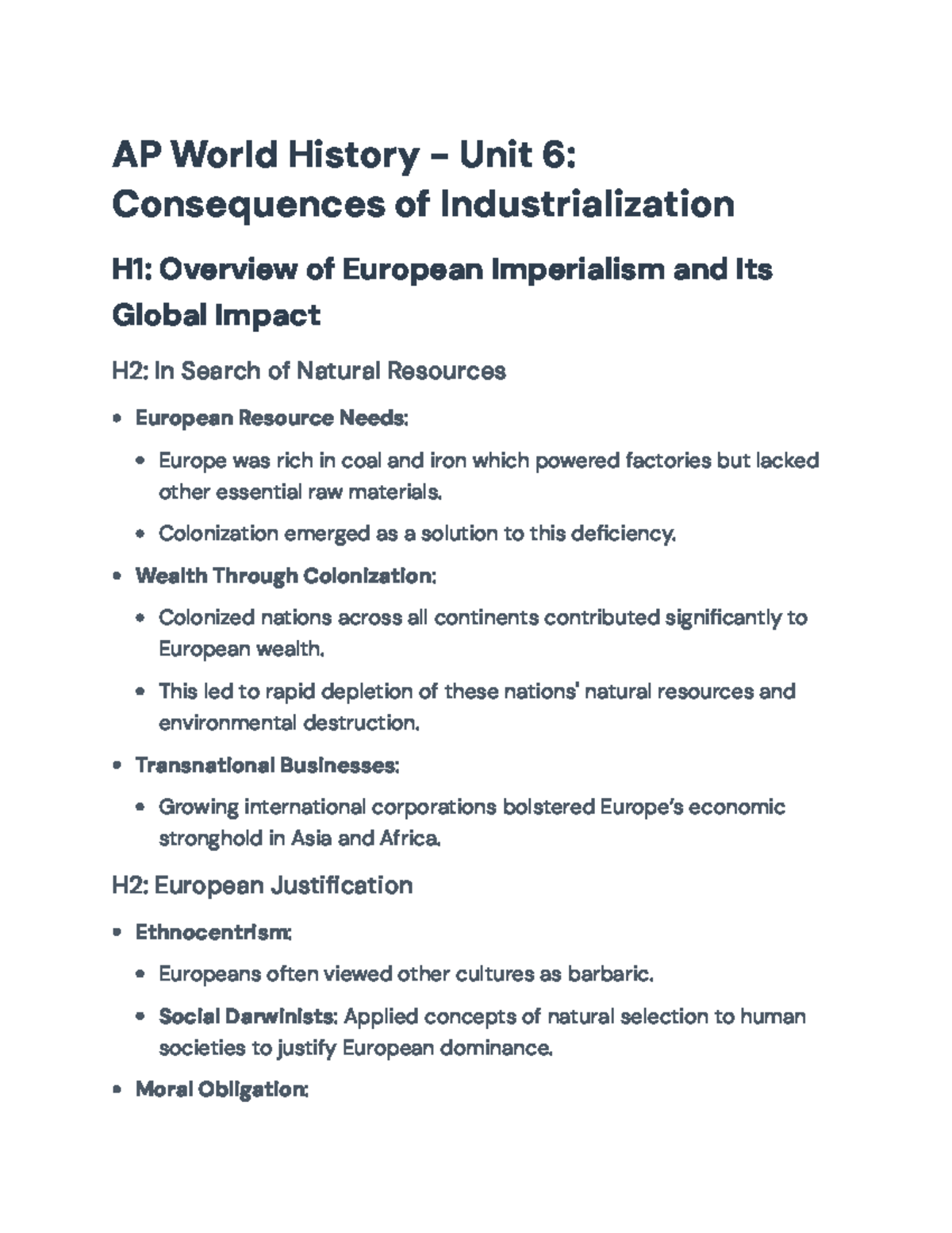 AP World History - Unit 6: Industrialization and Imperialism Overview ...