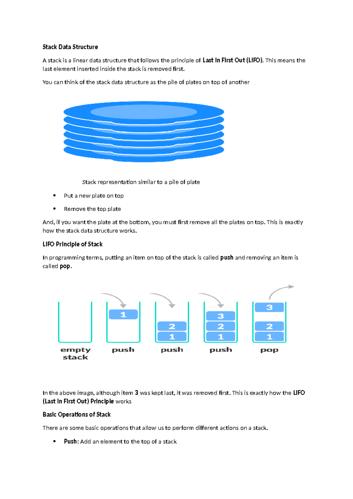 Data Structures Unit 1: Stack, Queue, and Linked List Concepts - Studocu