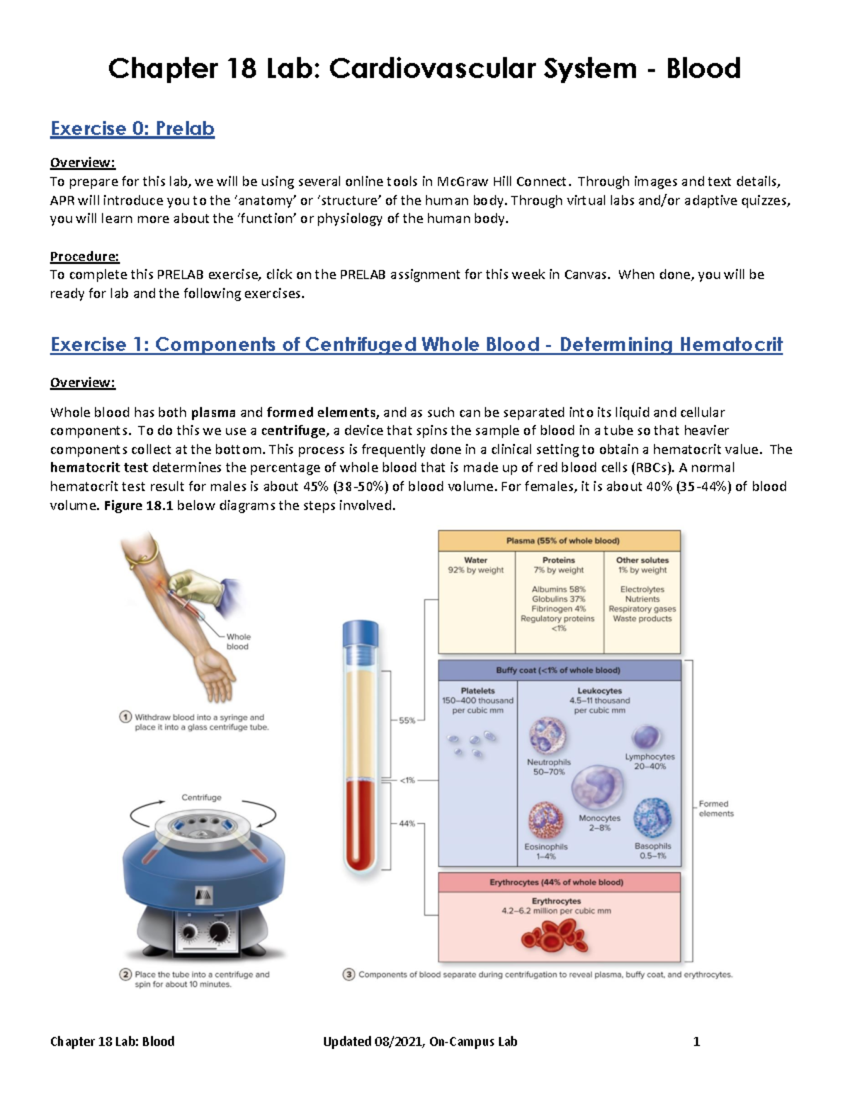 Ch 18 Lab: Exploring Blood Composition & Hematologic Tests - Studocu