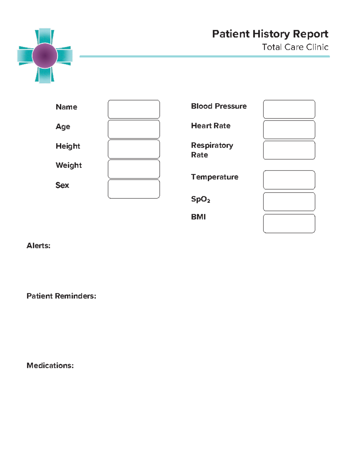 PBS Patient History Report Template - PHIL S167 - Total Care Clinic ...