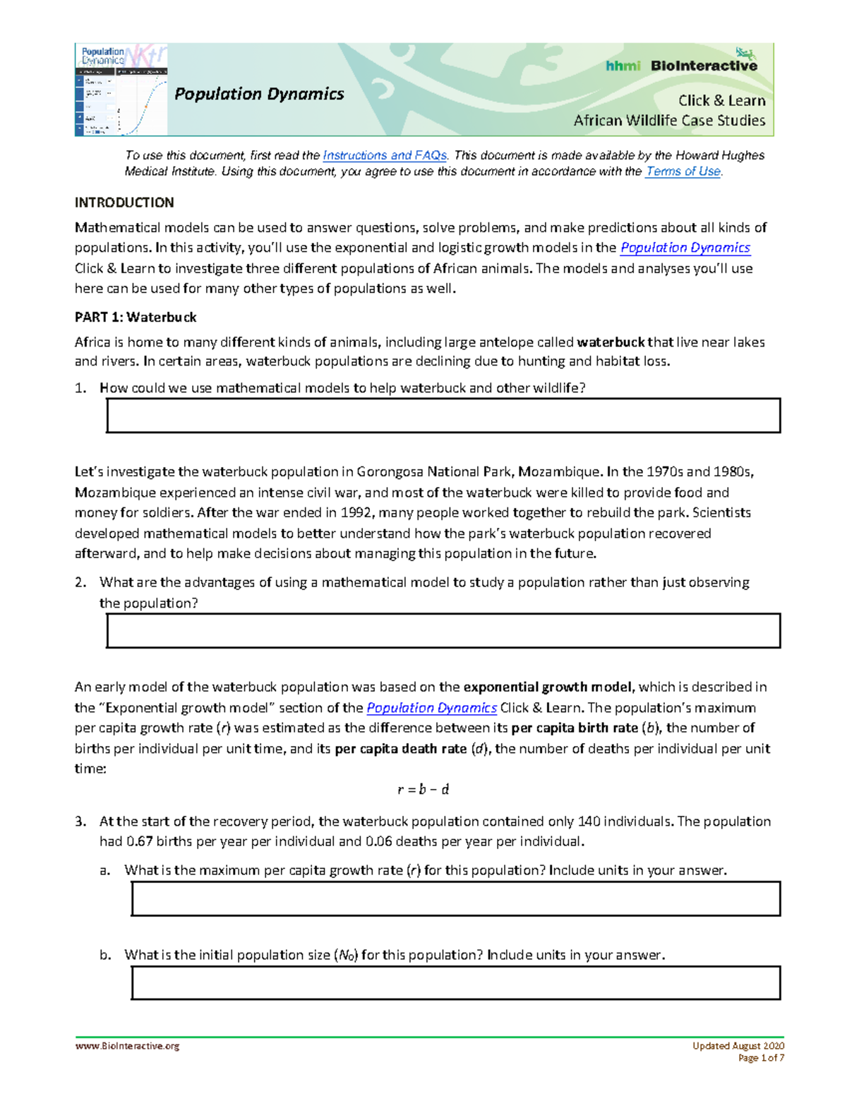 African Wildlife Population Dynamics Case Studies: Insights & Models ...