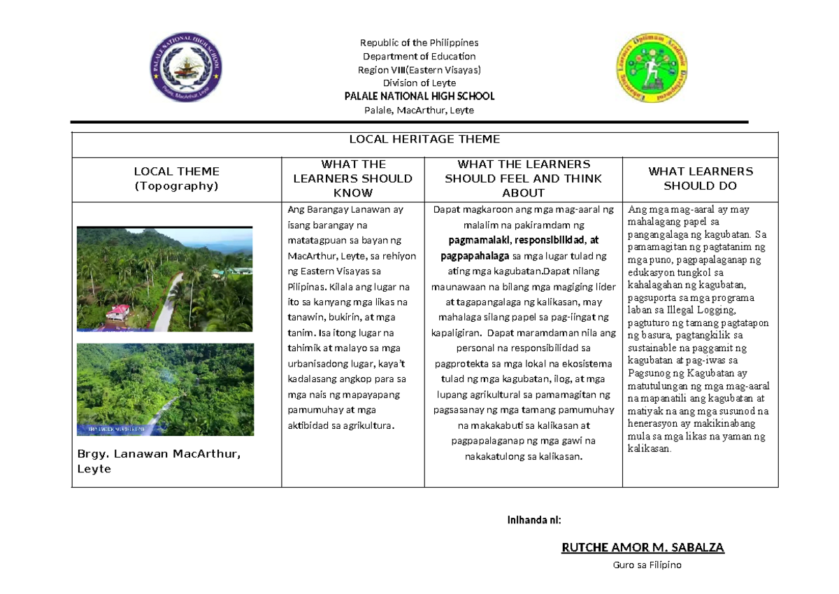 DCCM - Filipino 7 4th Quarter Division Contextualized Curriculum Matrix ...