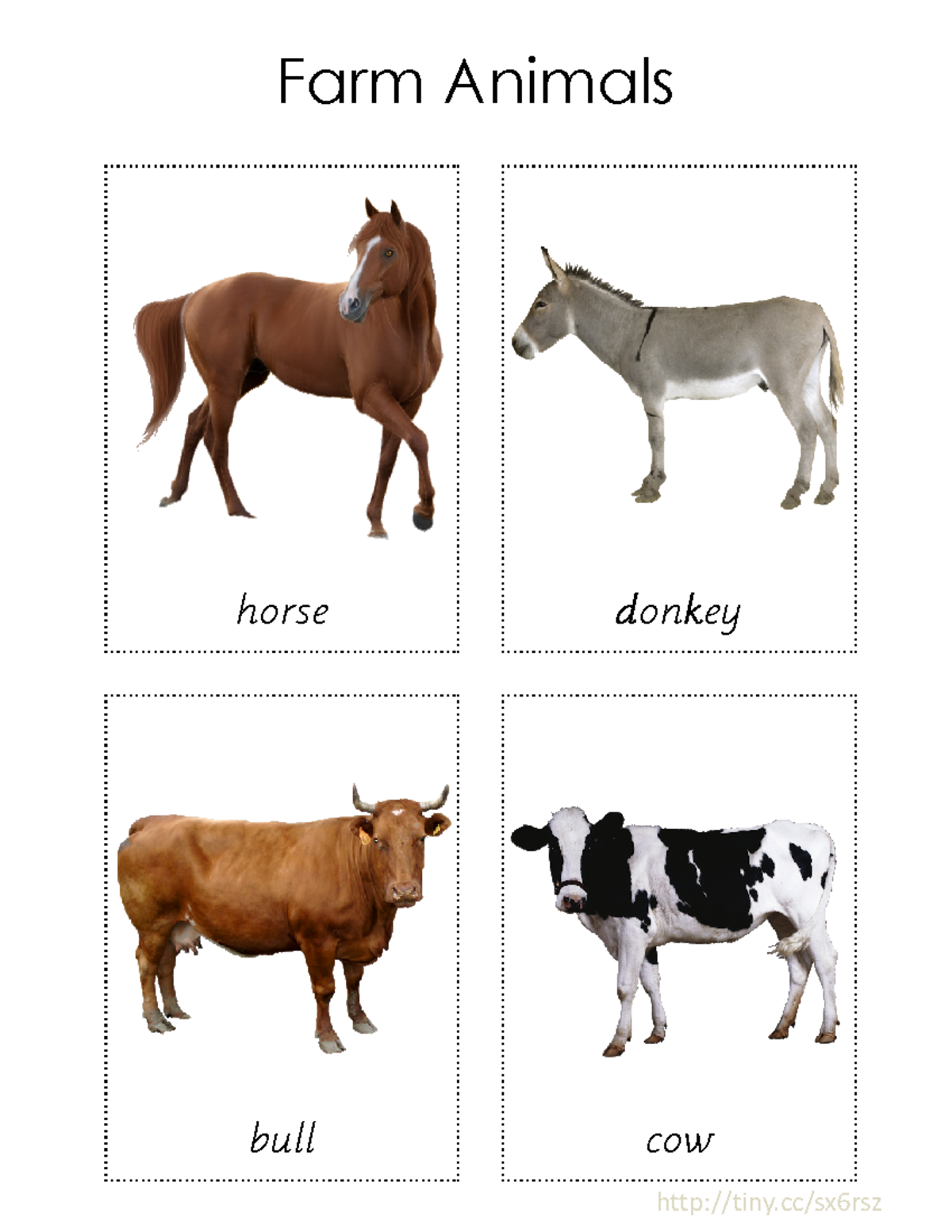 Farm Animals Montessori Inspired 3Part Cards-1 ...