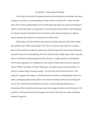 1Ancient Greek Philosophers Touchstone Task 1 Worksheet 1 - Date: 09-26- Touchstone Task 1 ...