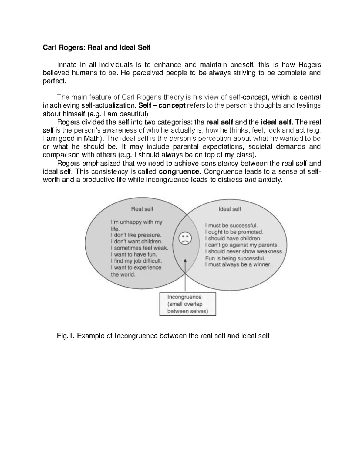 Chapter 2: Carl Rogers' Self Theory and Developmental Stages Guide ...