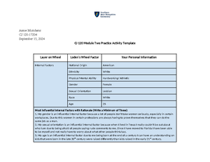 CJ 140 Module Six Assignment - An example has been provided. Interview ...