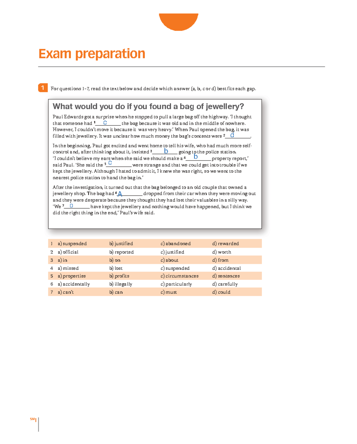 I10 Exam Preparation: Gap-Filling Exercises and Sentence ...