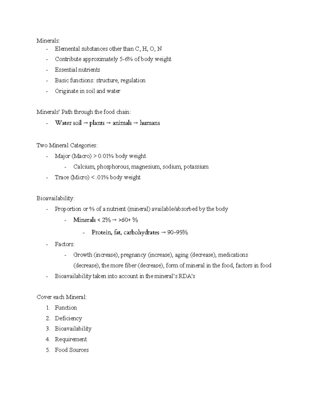 11-2 - NUT 10 - UC Davis - Minerals: - Elemental substances other than ...