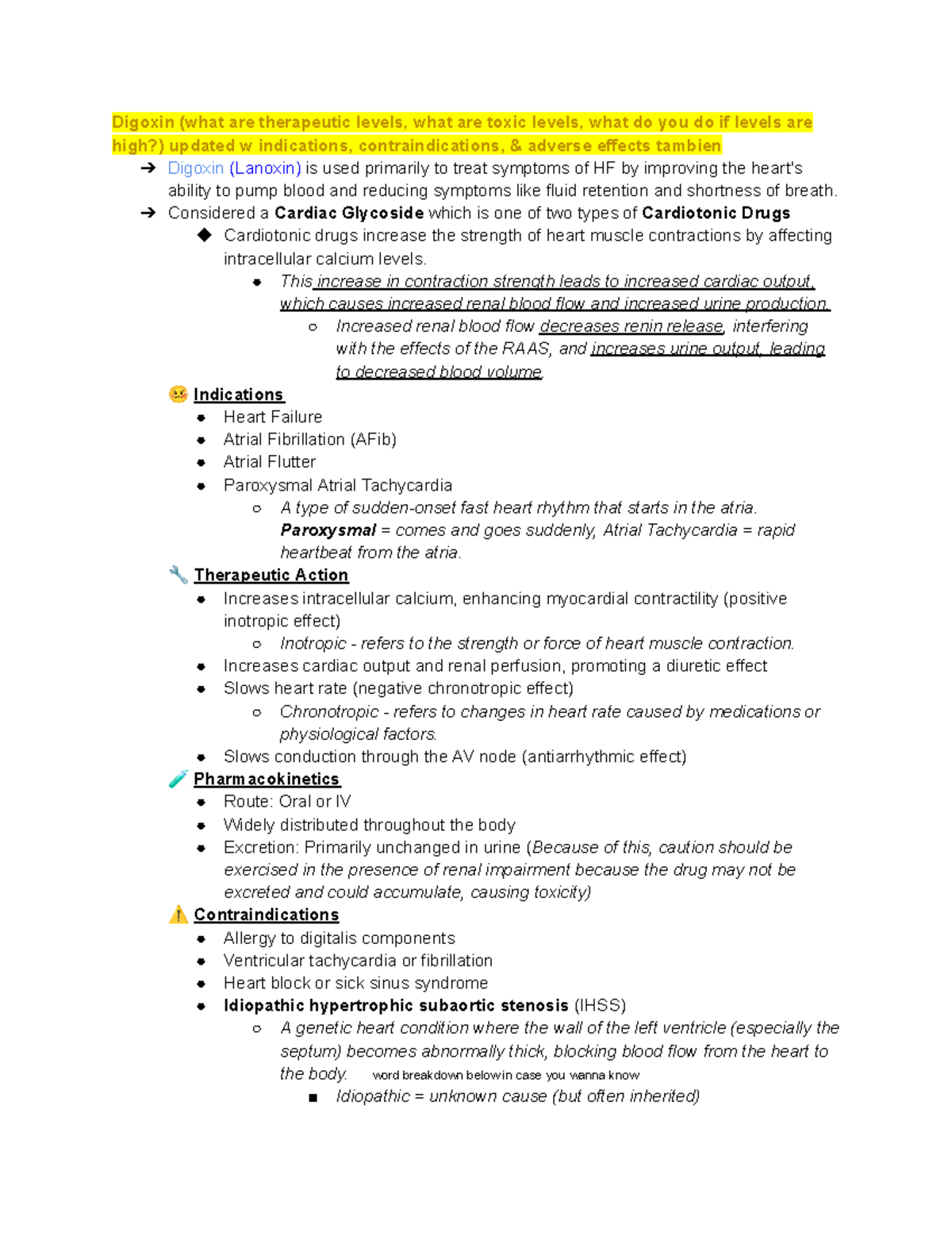 Digoxin Overview: Therapeutic & Toxic Levels, Indications, and Effects ...