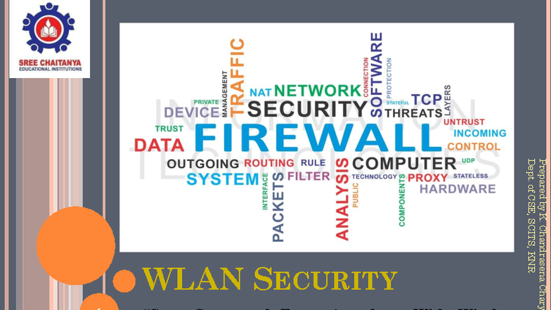 WLAN Security Overview - Unit IV Notes for CSE Course - Studocu