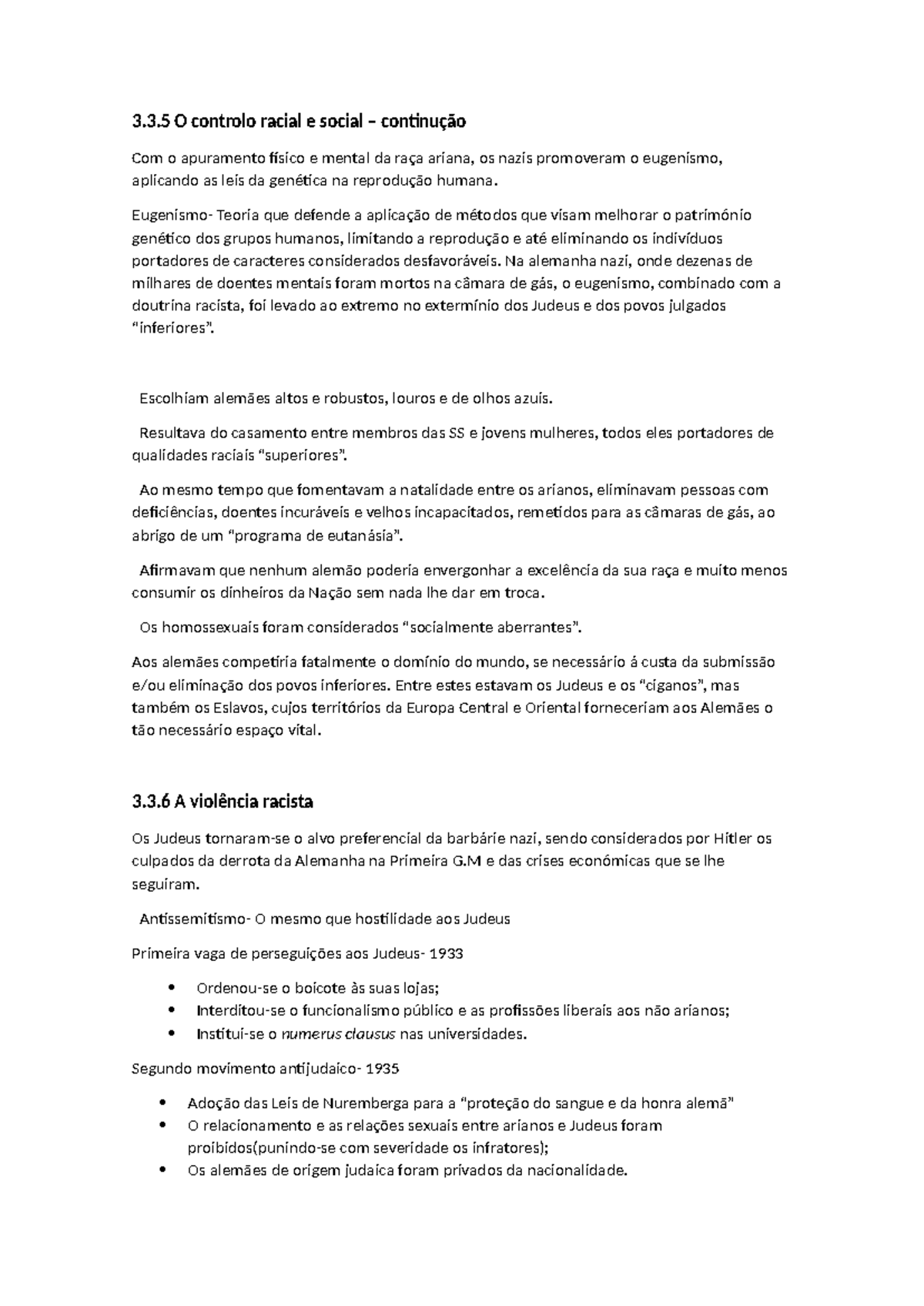 Historia - dsadsadsa - 3.3 O controlo racial e social – continução Com ...