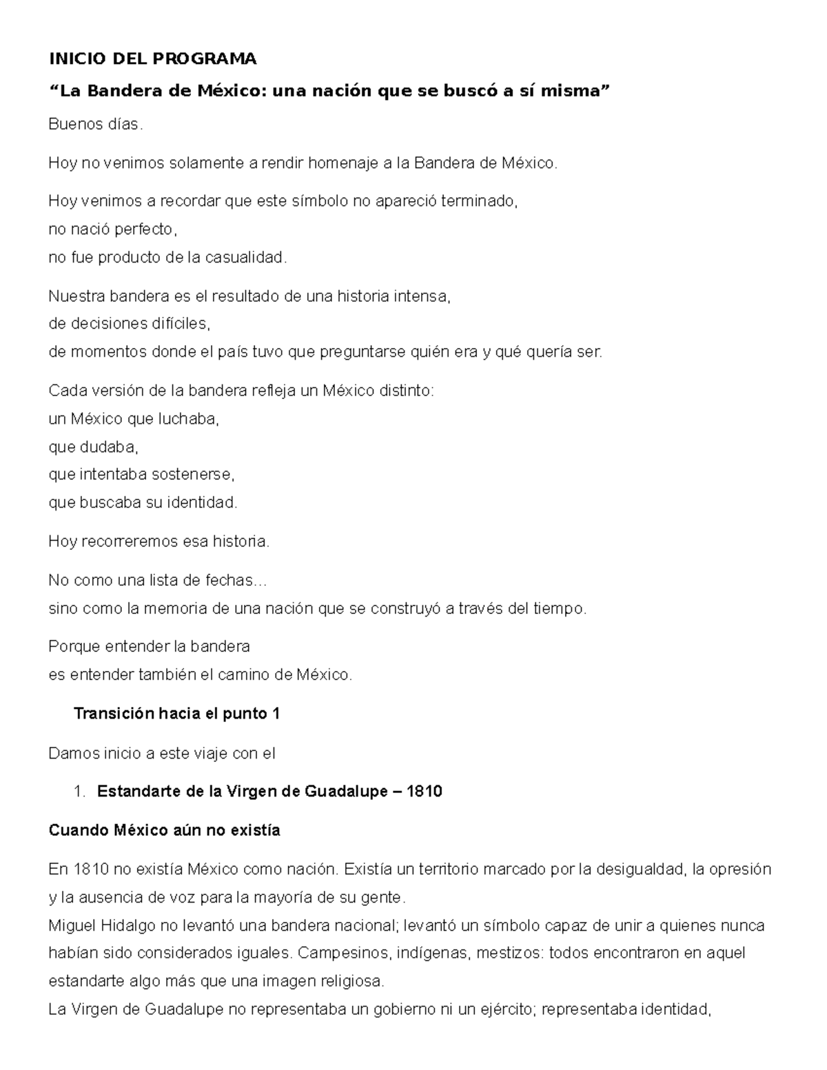 La Bandera de México: Historia y Significado en la Conmemoración - Studocu