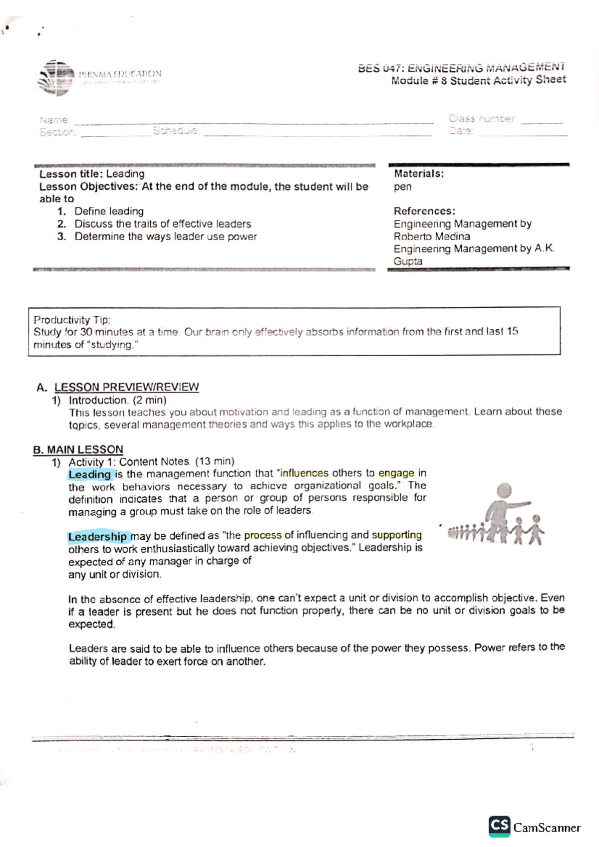 Bes 047 Engineering Management Module 8 Leadership And Power