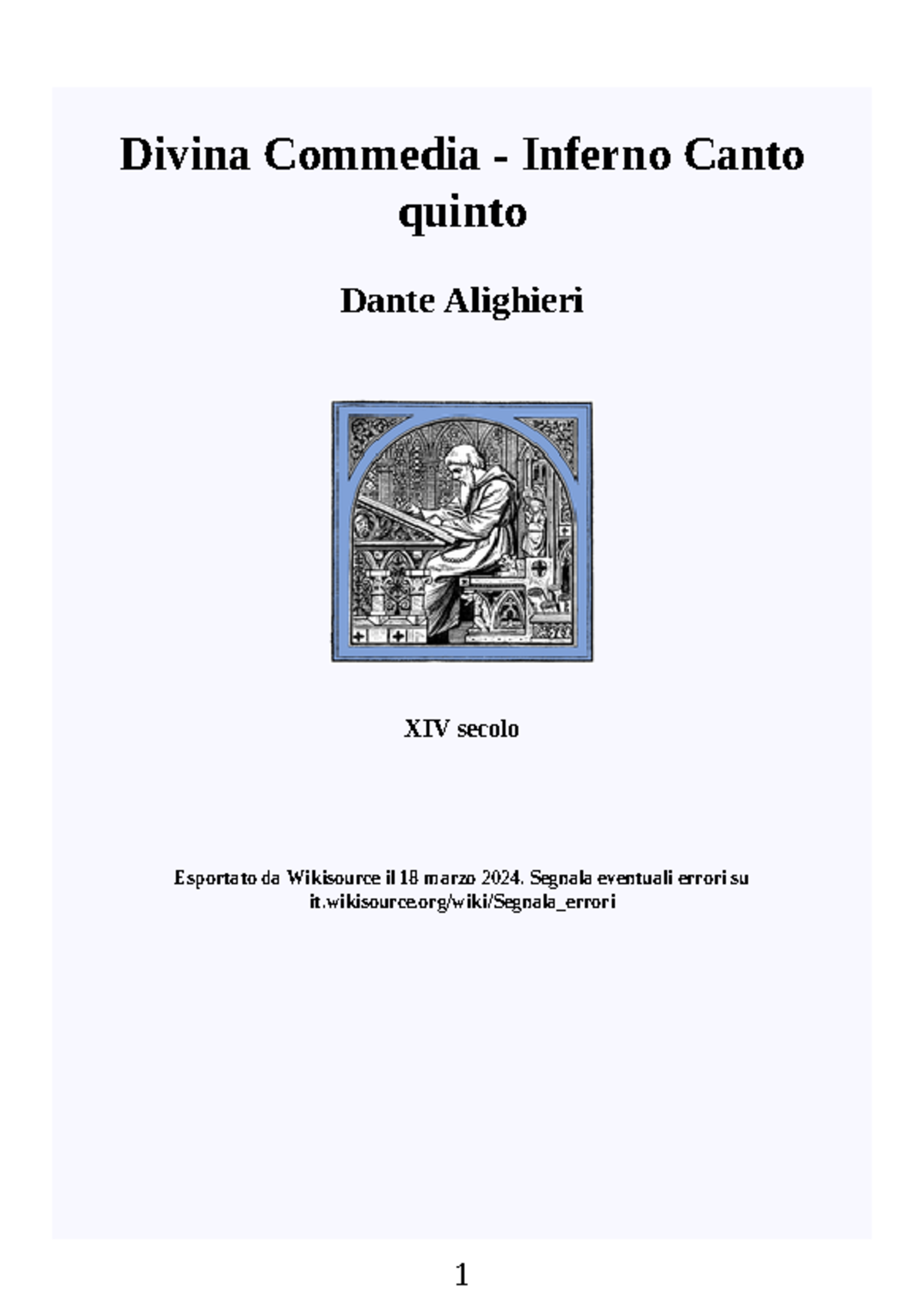 Divina Commedia Inferno Canto V - Divina Commedia - Inferno Canto ...