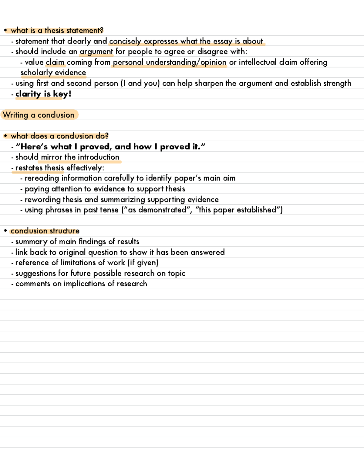 Writing Effective Conclusions - WiSe Guidelines for Essays - Studocu