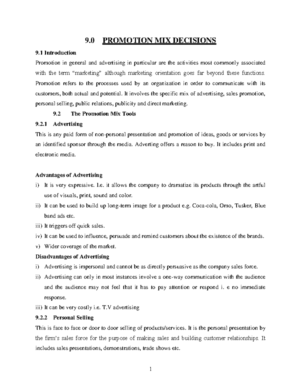 9. Promotion MIX Decisions-2 - 9 PROMOTION MIX DECISIONS 9 Introduction ...