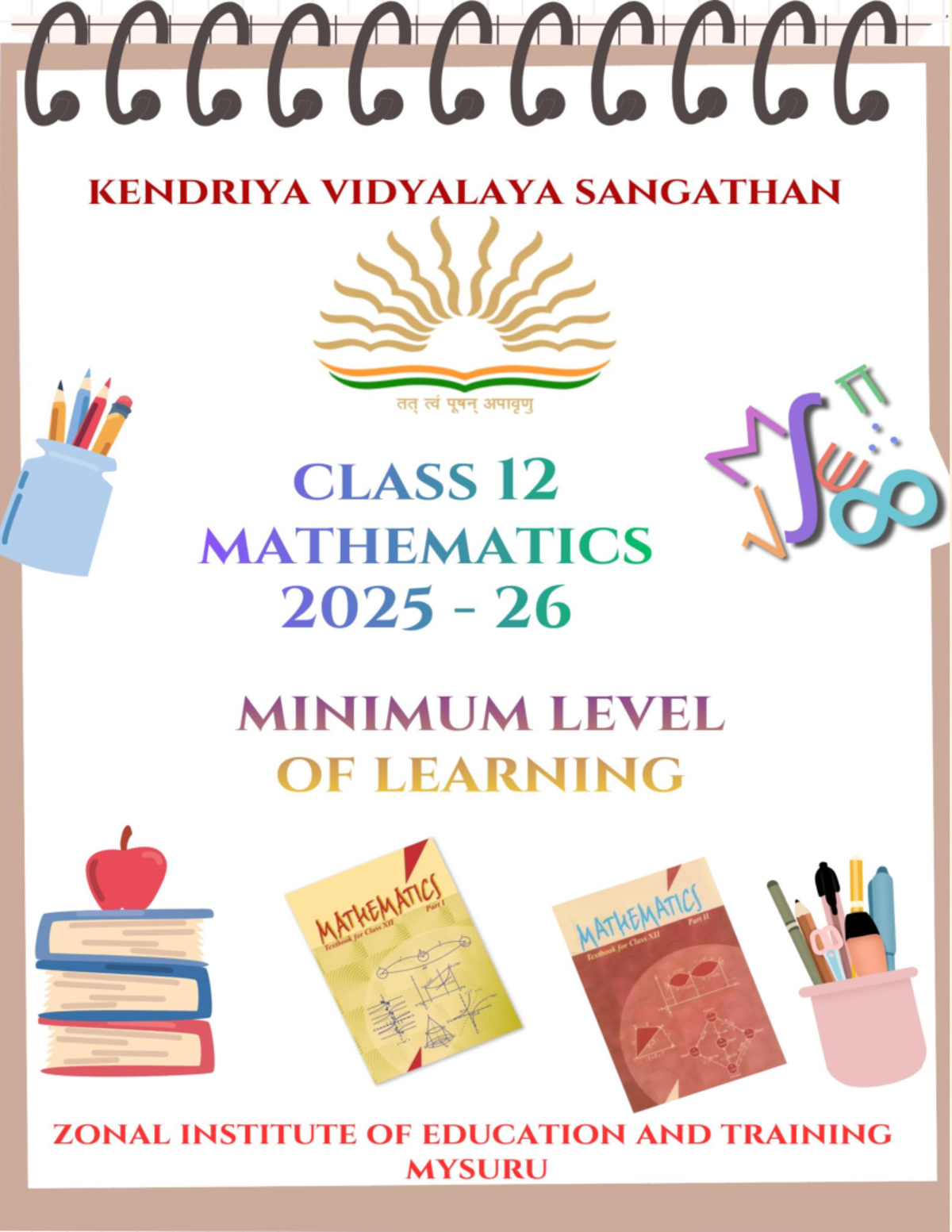 Class XII Maths: Minimum Learning Material Overview - Studocu