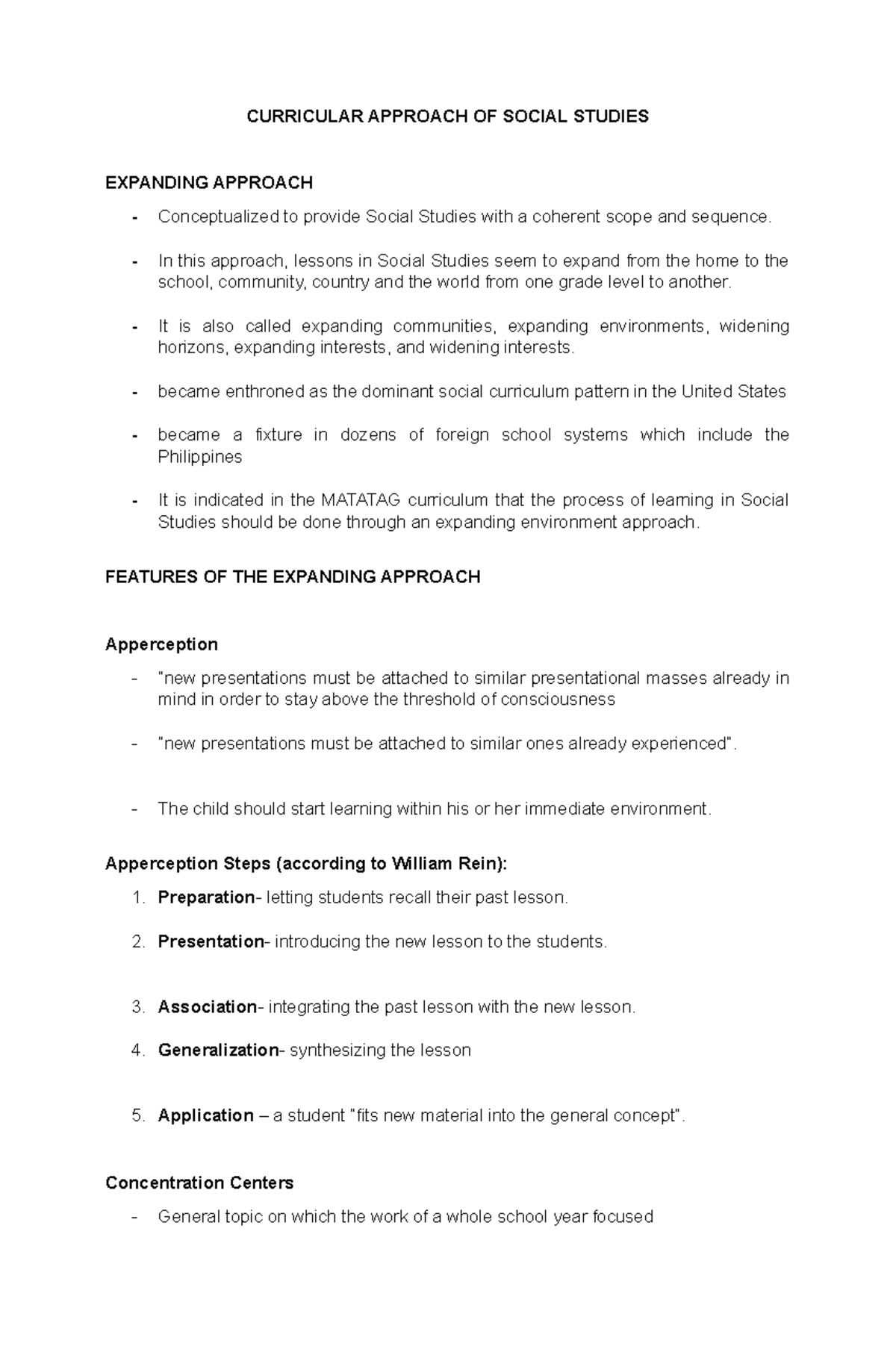 Curricular Approach to Social Studies: Expanding Communities Explained ...