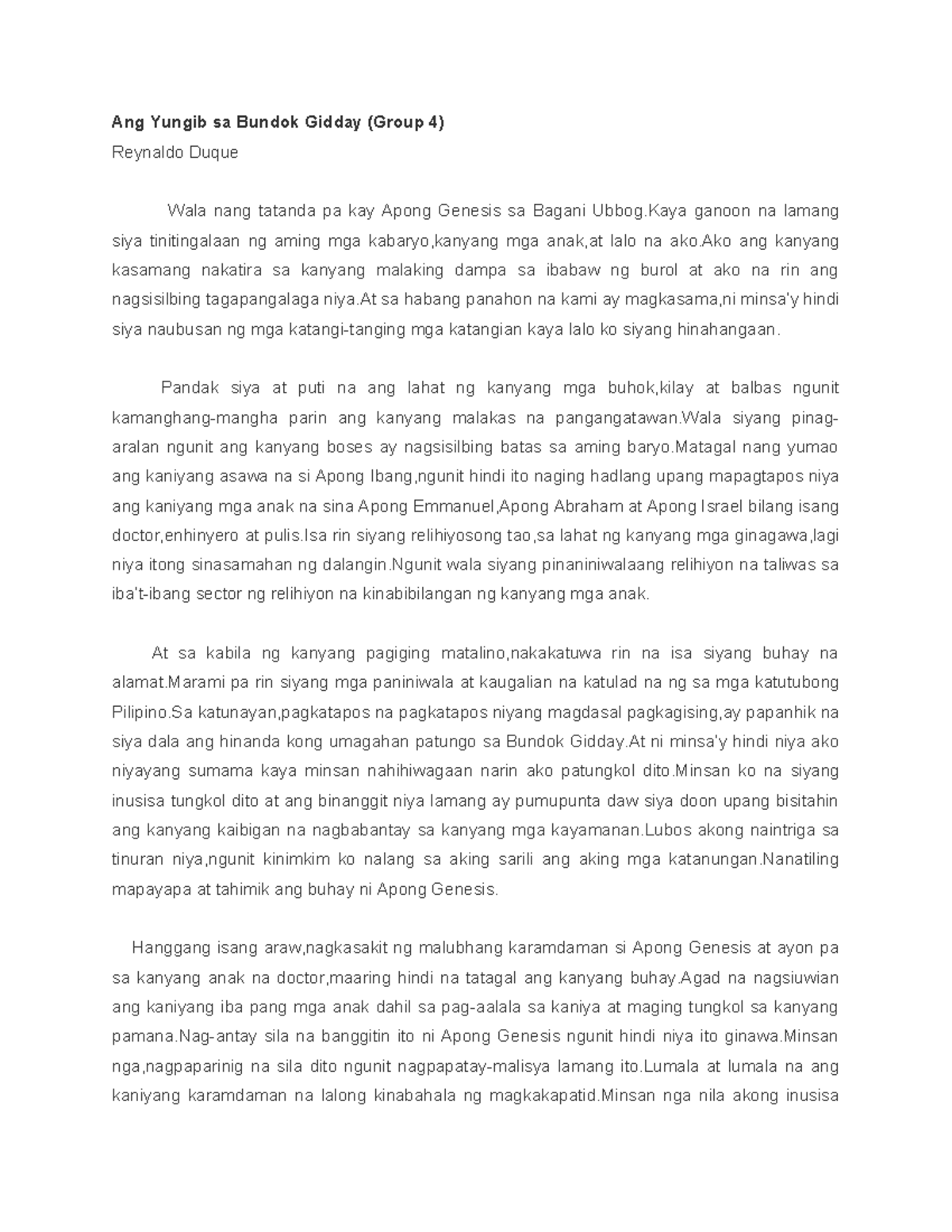 Mga Akda sa Filipino: Ang Yungib sa Bundok Gidday at Iba Pang Kuwento ...