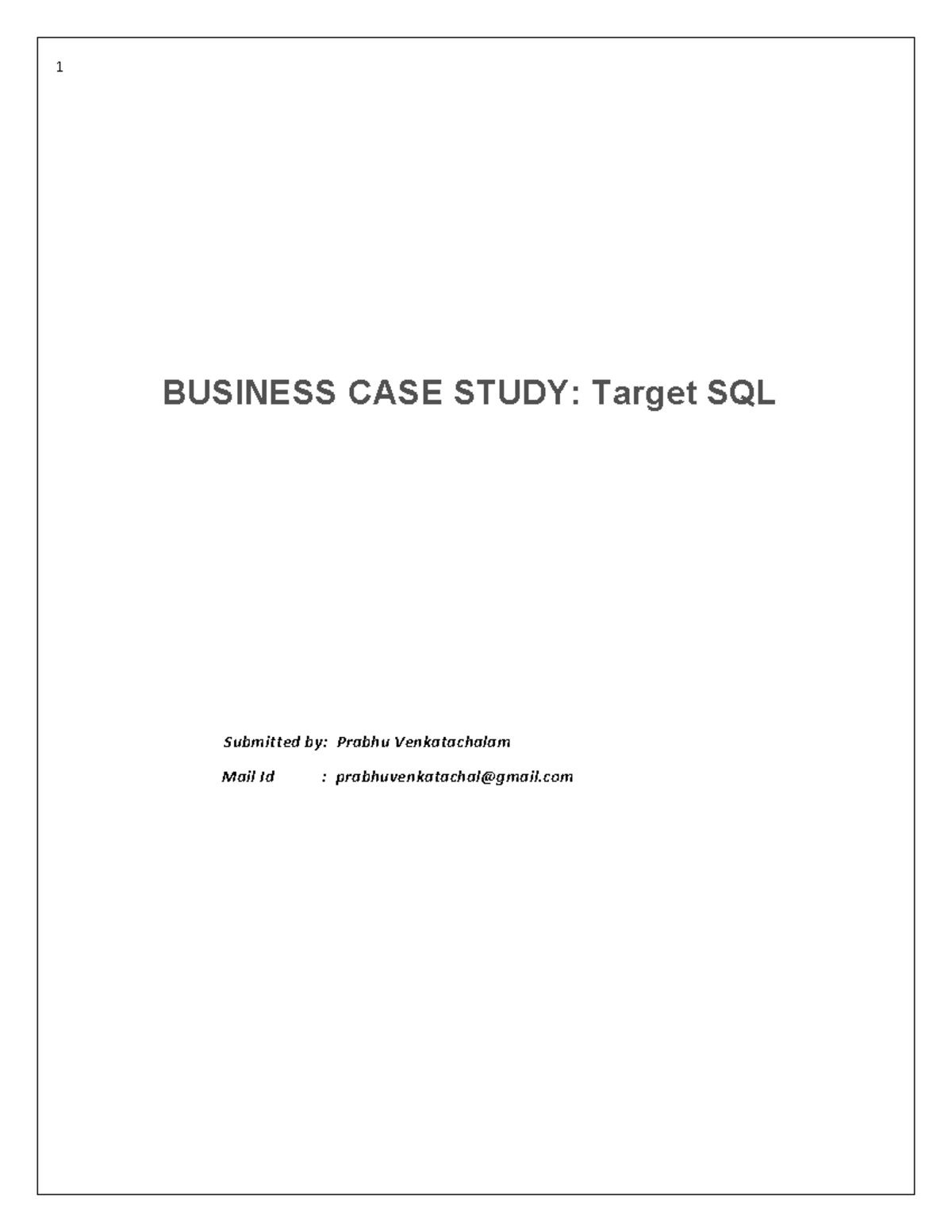 Business Case Study: Target SQL Analysis and Insights - Studocu
