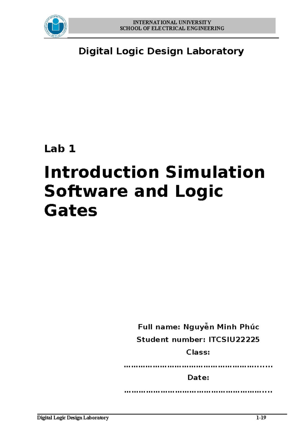 Digital Logic Design Lab 1: Circuit Simulations & Truth Tables - Studocu