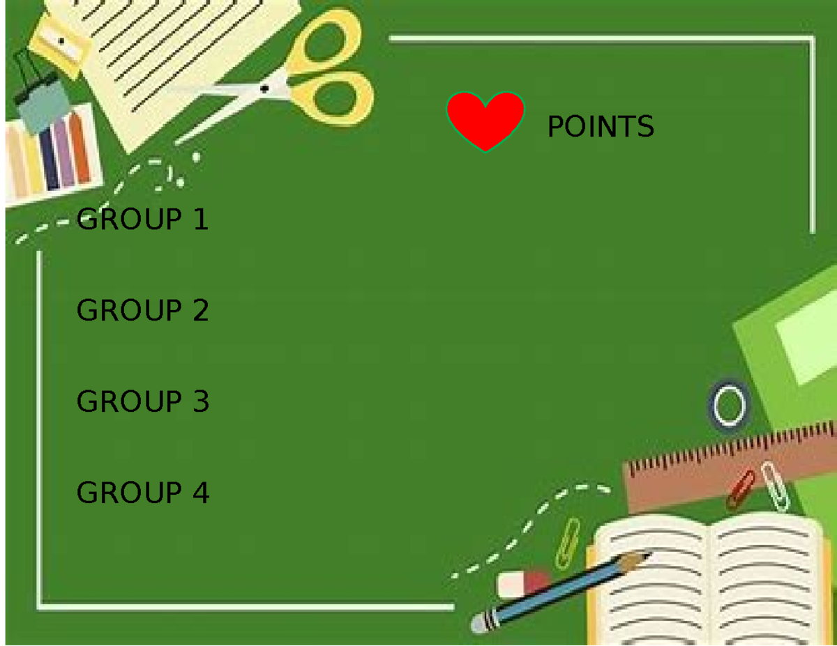 Points - FOR EDUCATIONAL PURPOSES ONLY - Bachelor of Secondary ...
