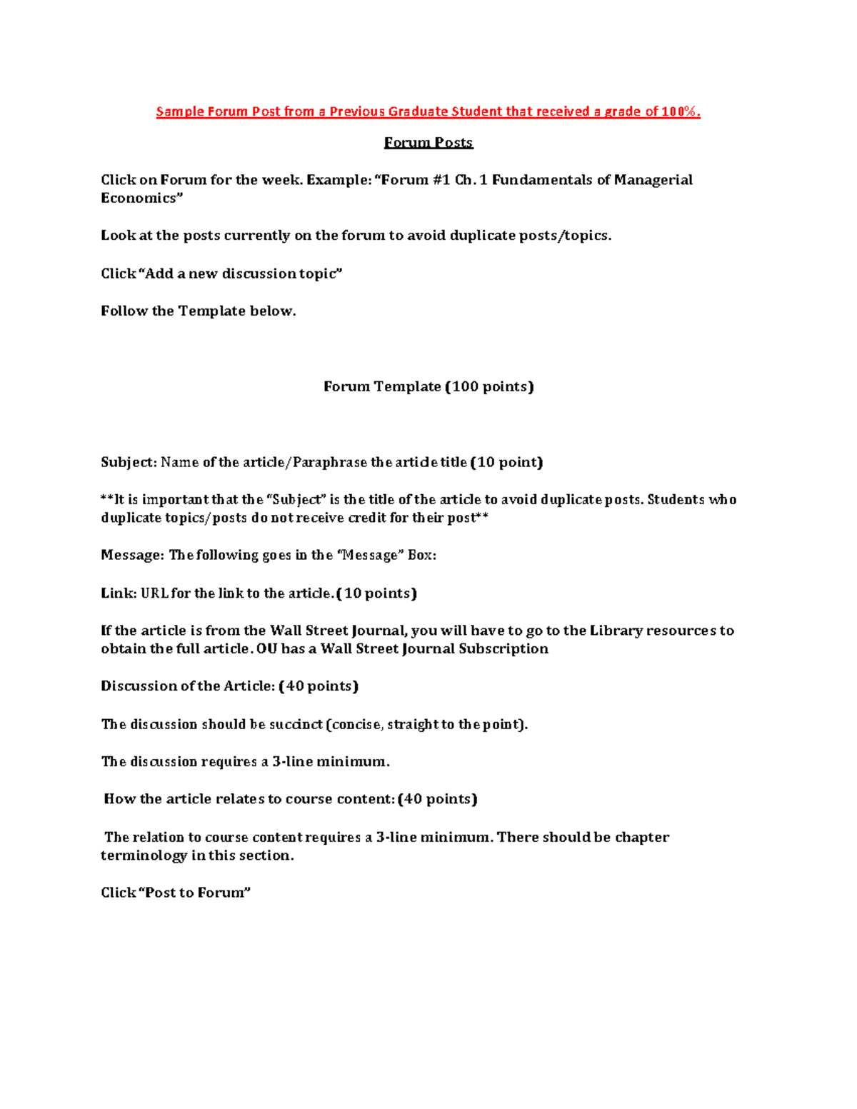 Forum Template Sample for ECN-5210 - Winter 2024 - Studocu